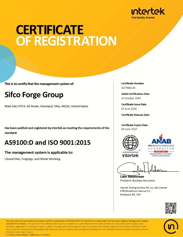 SIFCO Forge – SIFCO Industries Inc.